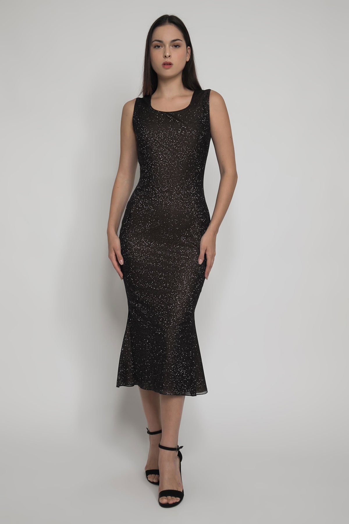 ESTELLE GLITTER MIDI DRESS – Andriany